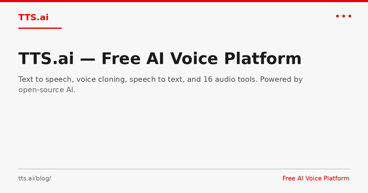 The Complete Guide to Open Source Text-to-Speech in 2026 | TTS.ai