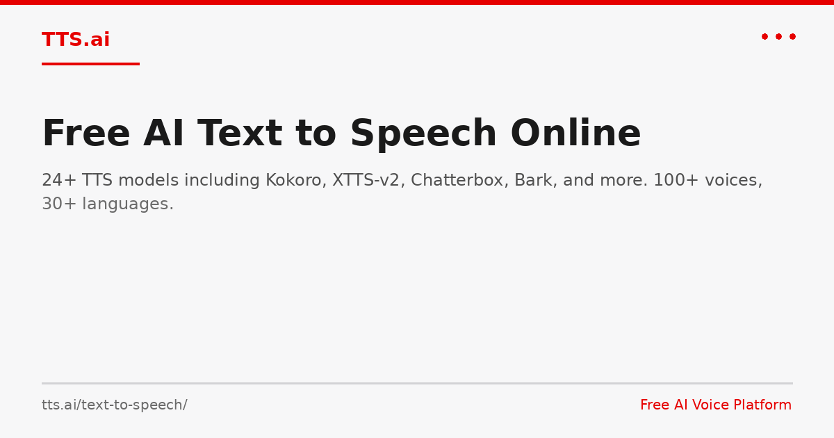 VITS Text to Speech - Free AI TTS Online | TTS.ai
