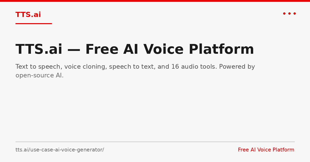 AI Voice Generator — Create Realistic Speech from Text | TTS.ai