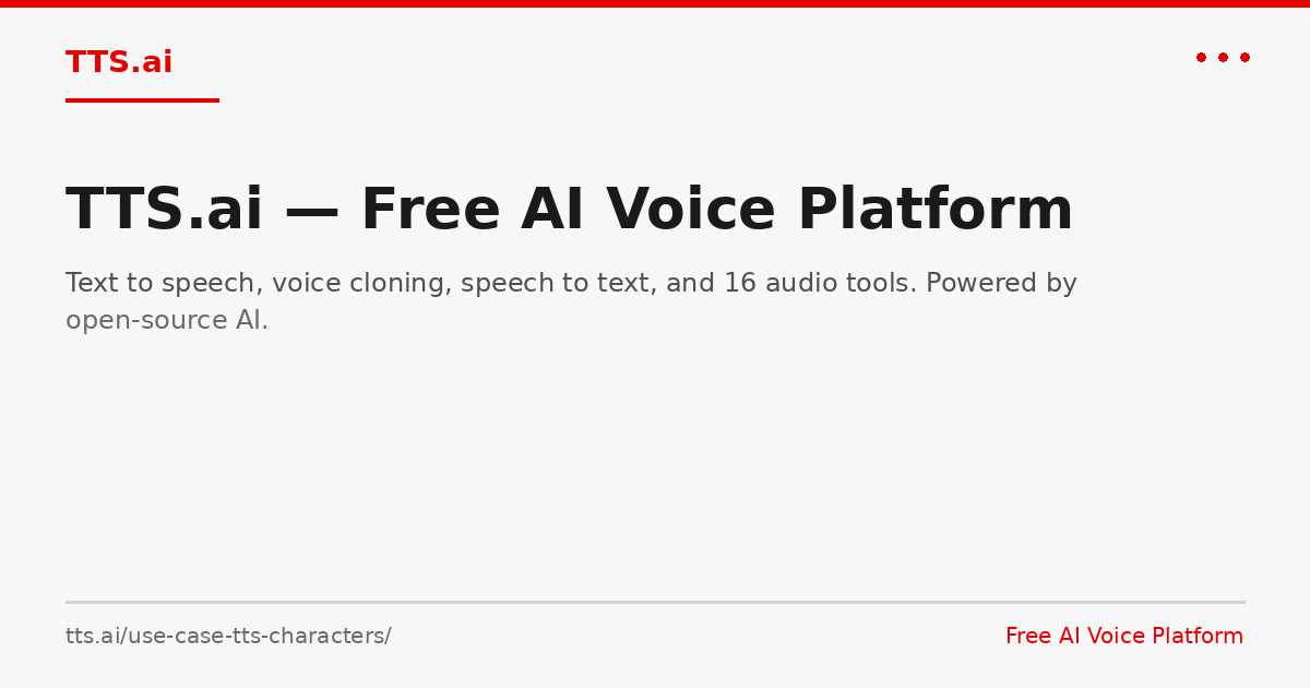 TTS Character Voices — Sam, Brian, Eric & 100+ AI Voices | TTS.ai