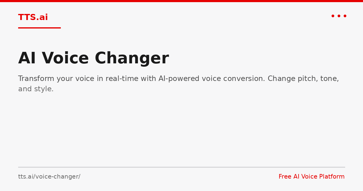 Free AI Voice Changer Online - Transform Your Voice with AI | TTS.ai