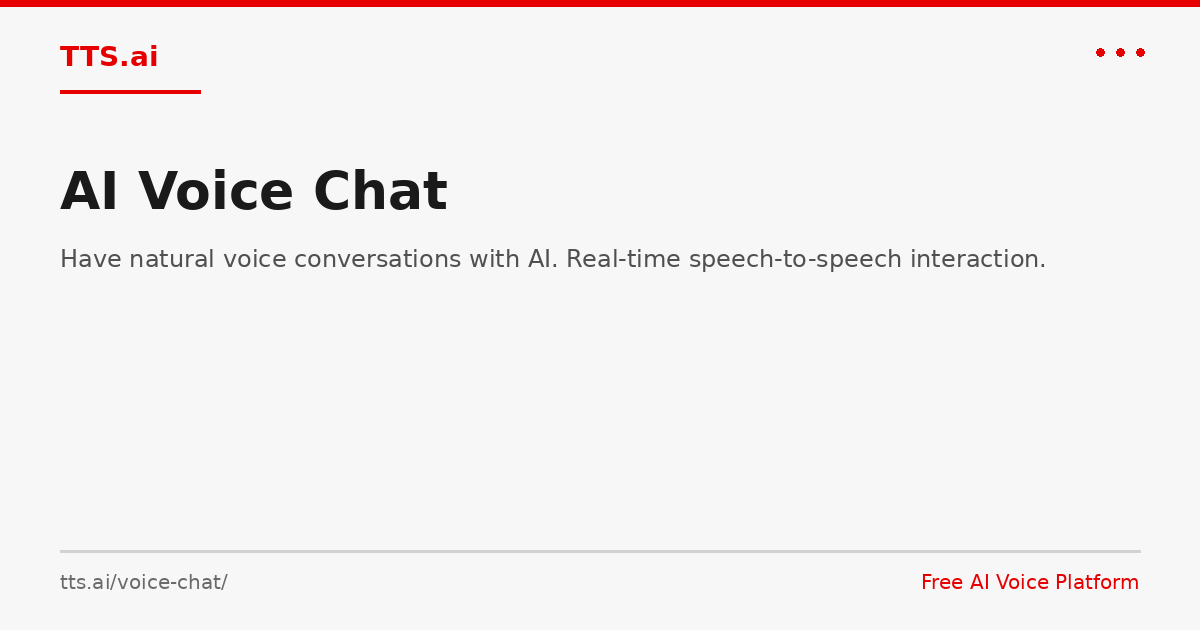 Free AI Voice Chat Talk To AI With Natural Voice TTS ai
