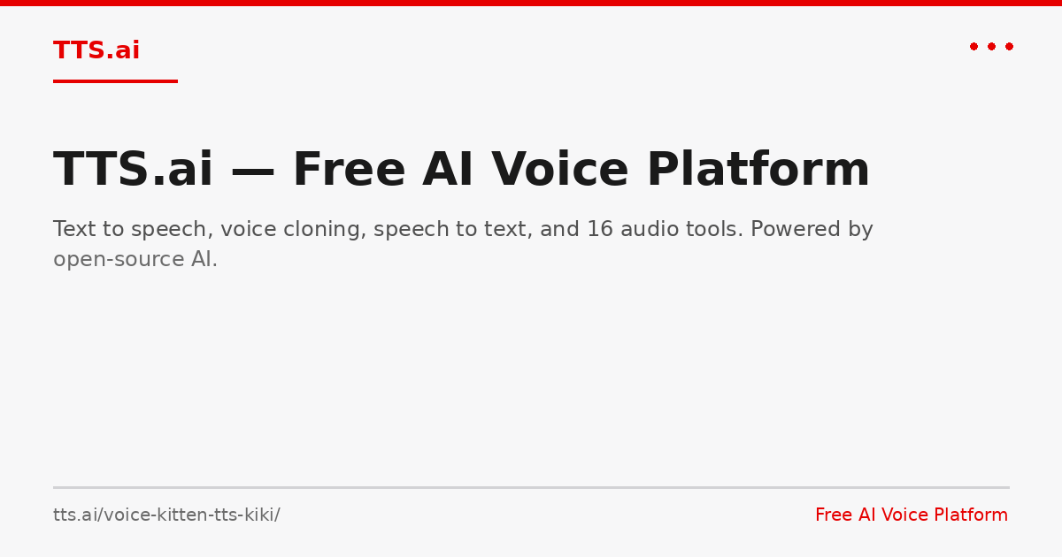 Kiki Voice - Kitten TTS TTS | Free AI Text to Speech | TTS.ai